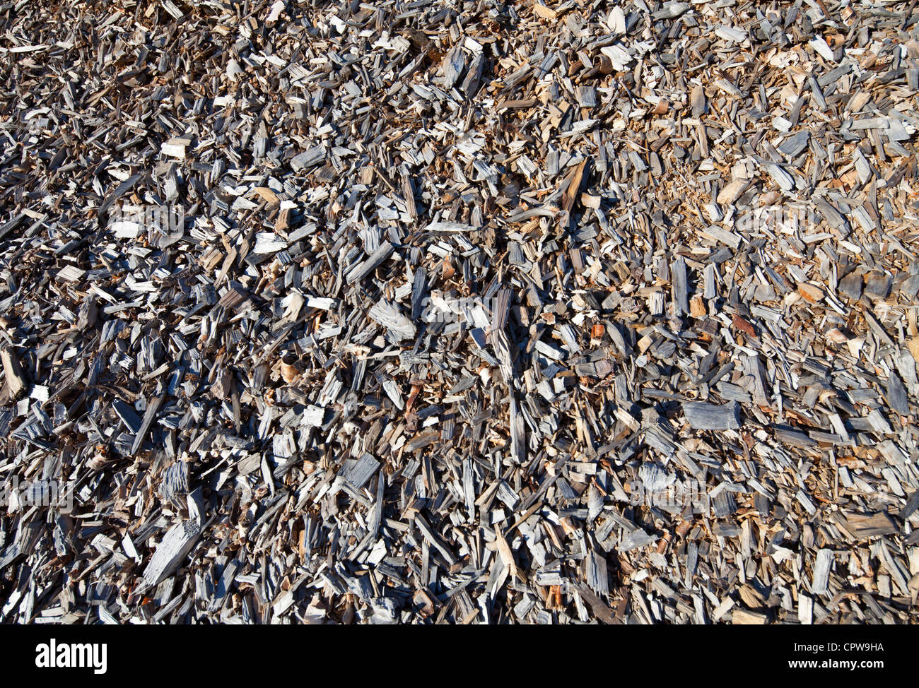 Pile of wood chips Stock Photo - Alamy