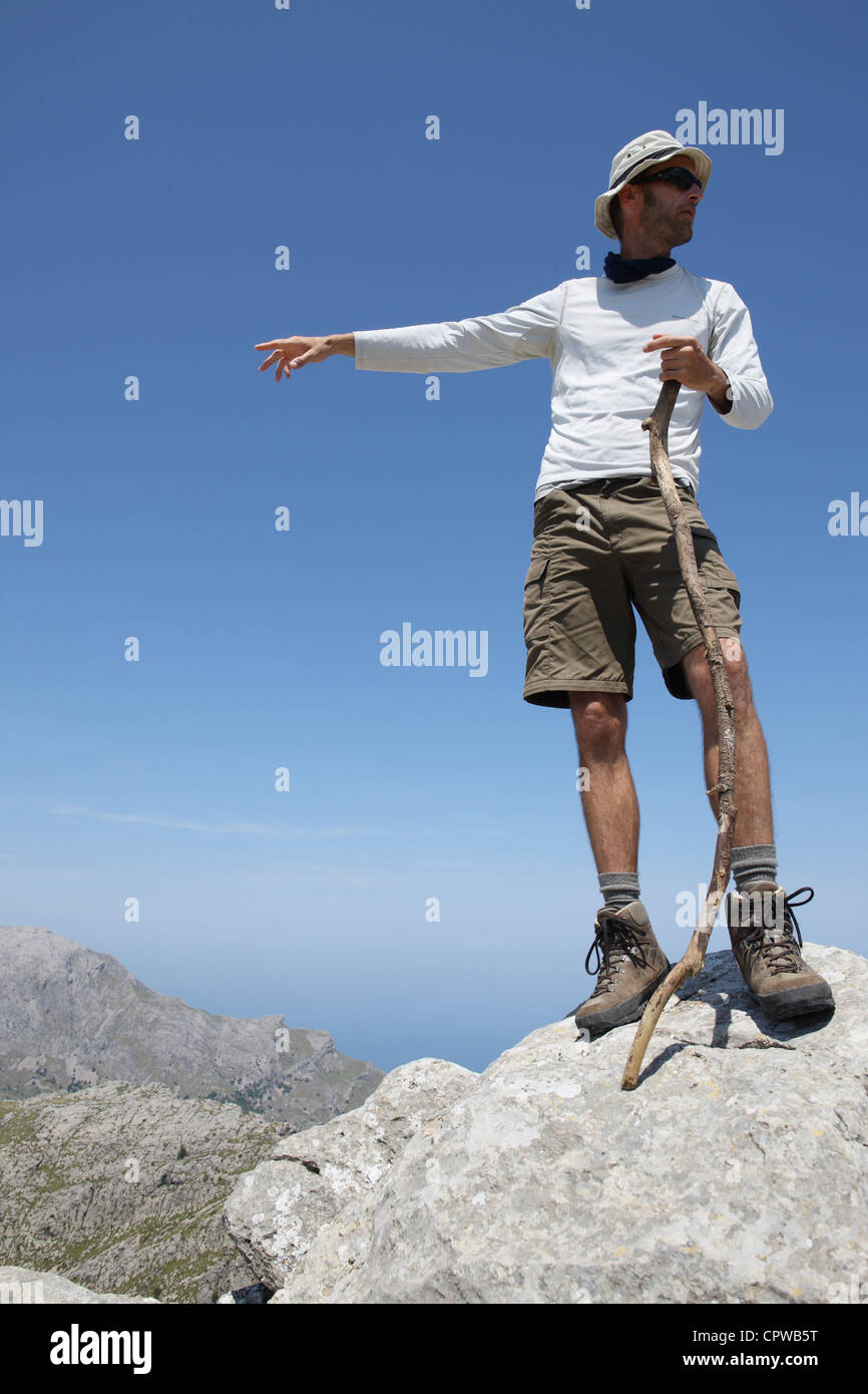 Spain, man in the mountain Stock Photo - Alamy