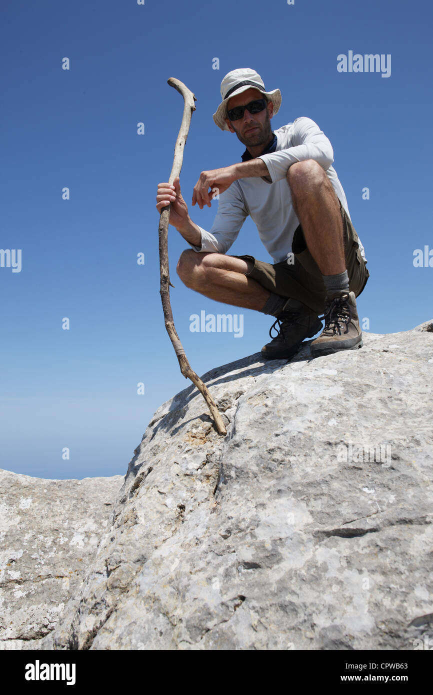 Spain, man in the mountain Stock Photo - Alamy