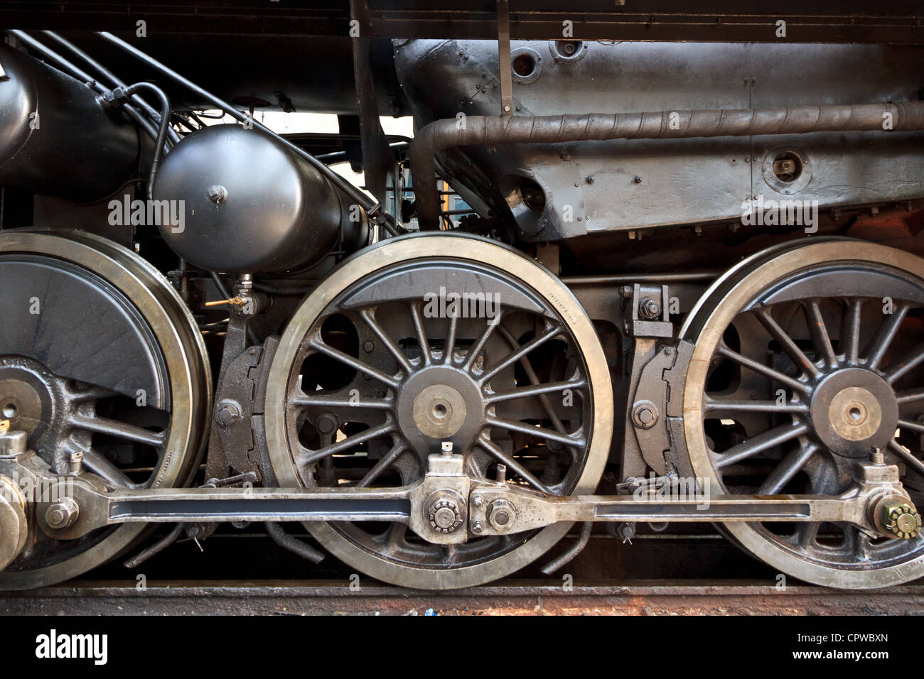 An old steam locomotive in a garage in Austria Stock Photo - Alamy