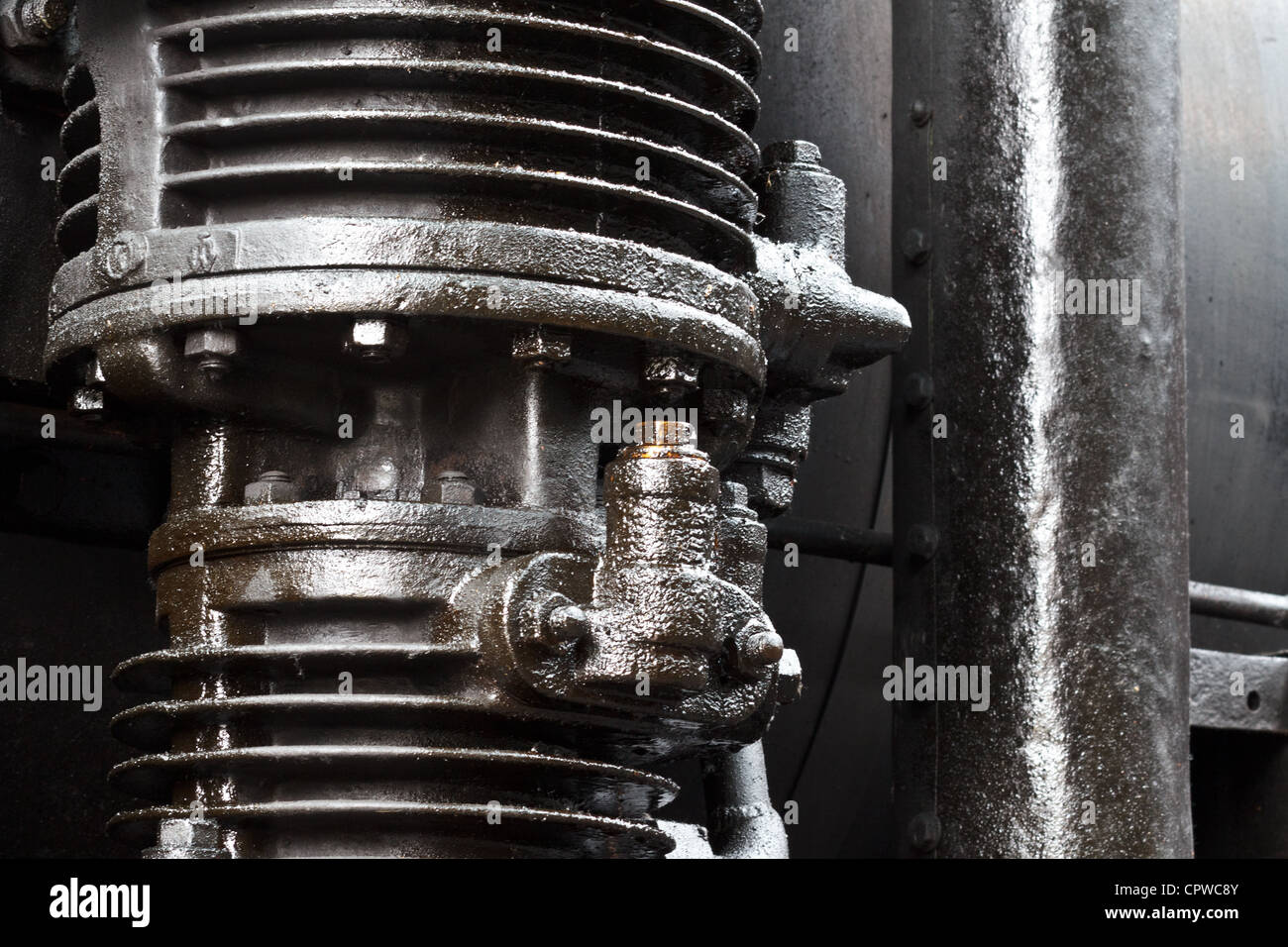 Old steam locomotive in garage hi-res stock photography and images - Alamy