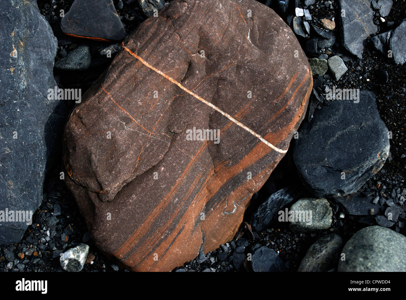 Stone with iron deposits in the exit glacier wash hi-res stock ... Stone with iron deposits in the exit glacier wash hi-res stock ...