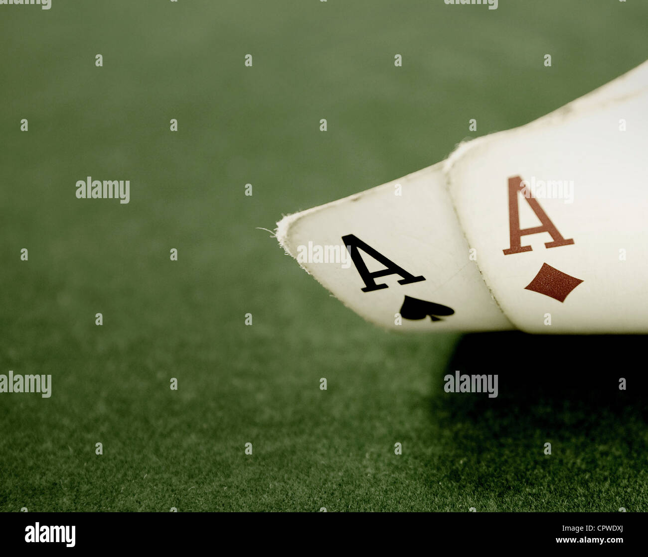 two ace cards macro Stock Photo - Alamy