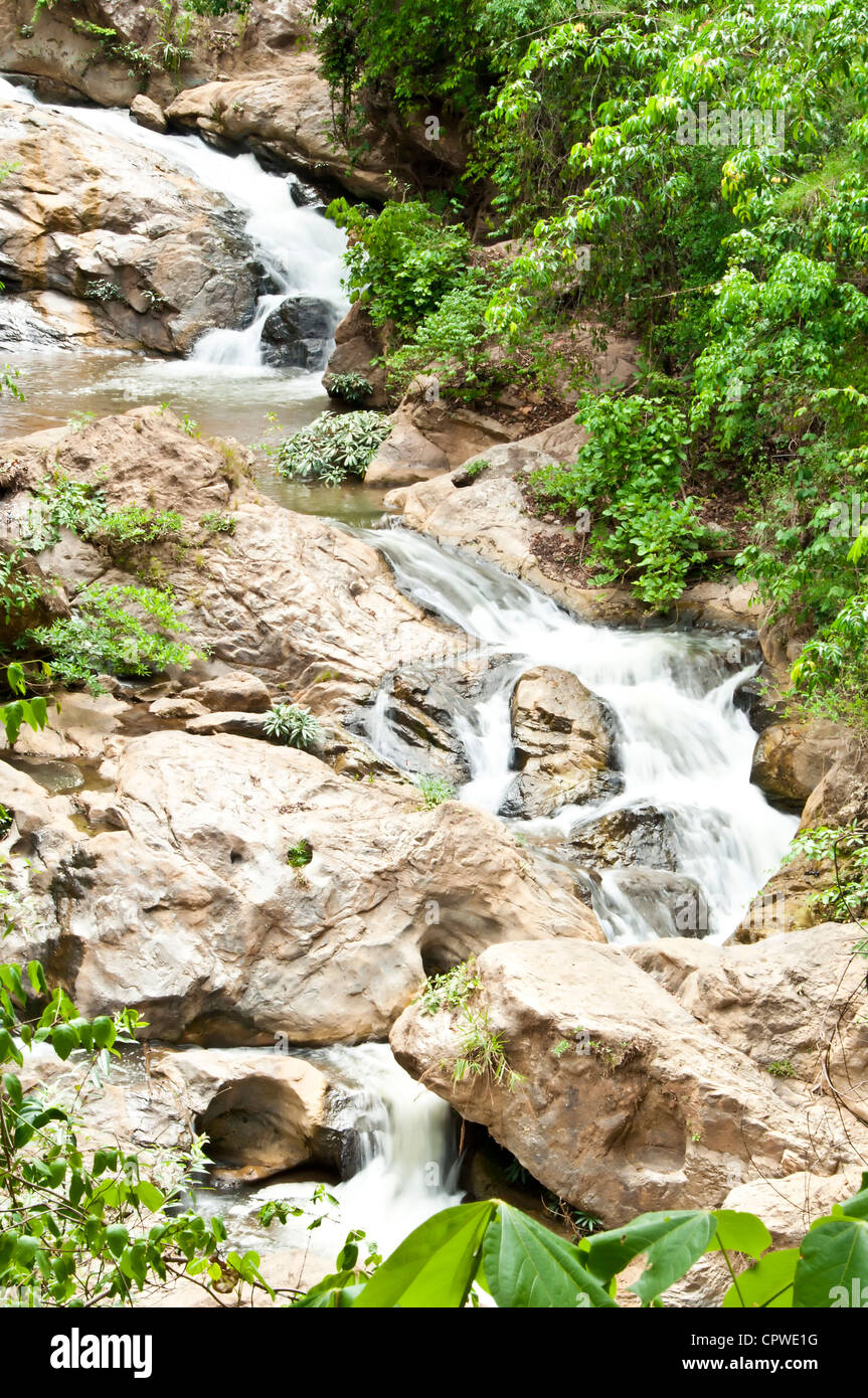Mea Sa waterfall in national park, Thailand Stock Photo - Alamy