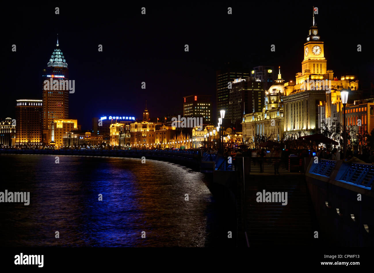 Shanghai night the bund hi-res stock photography and images - Alamy