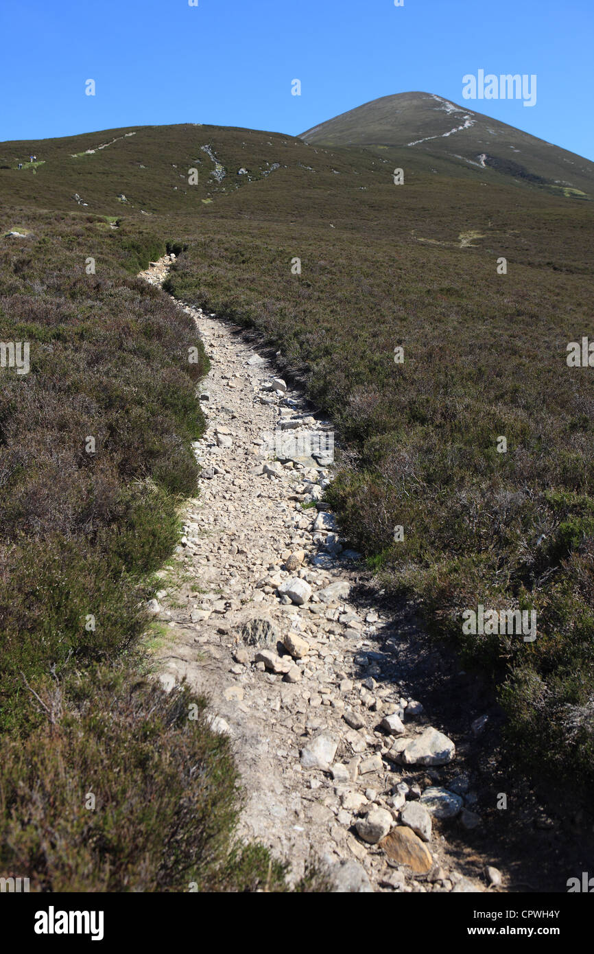 Prominent path up Carn Liath, one of the three Munro tops of Beinn a ...