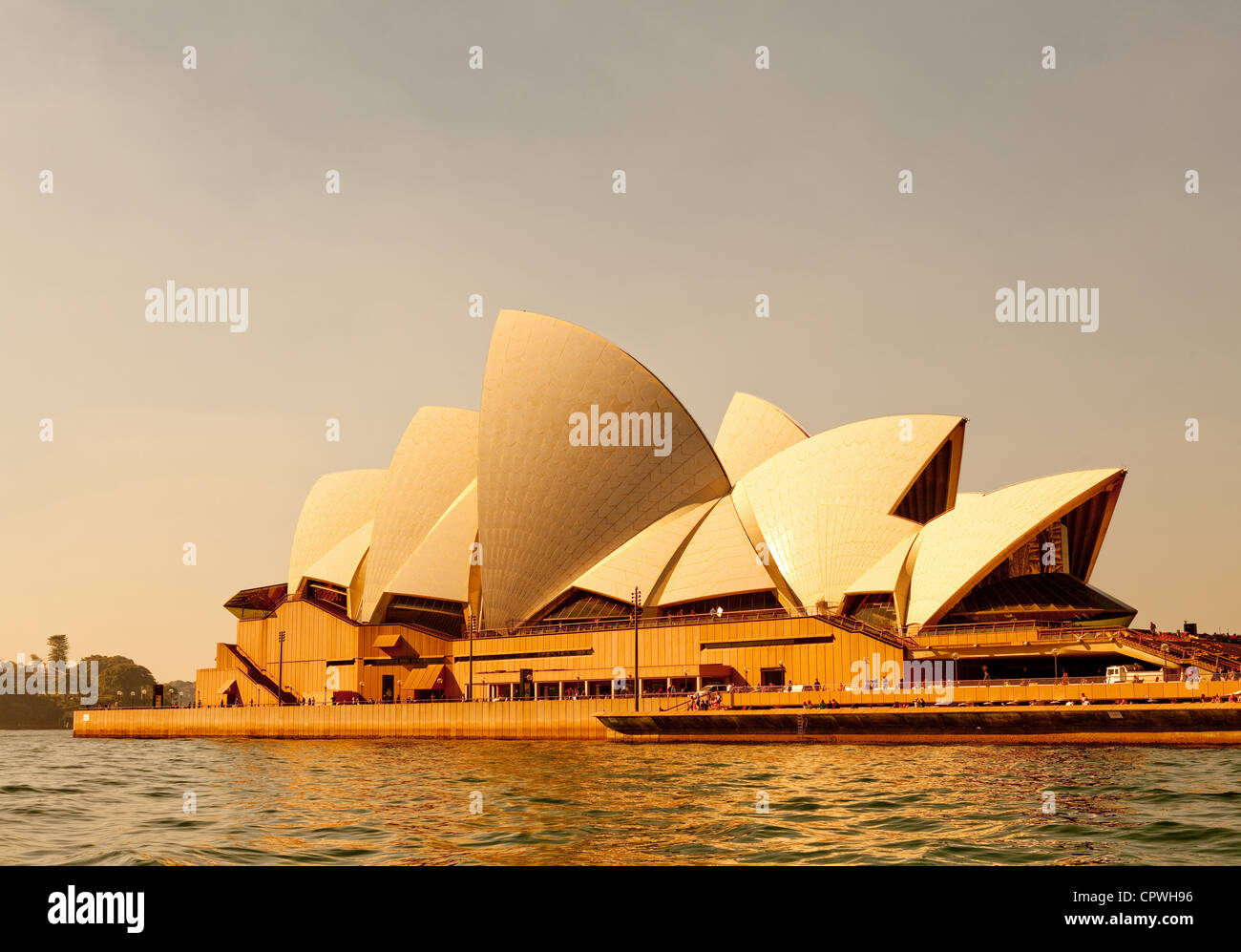 Sydney Opera House seen from sea-level in Sydney Harbour Stock Photo ...