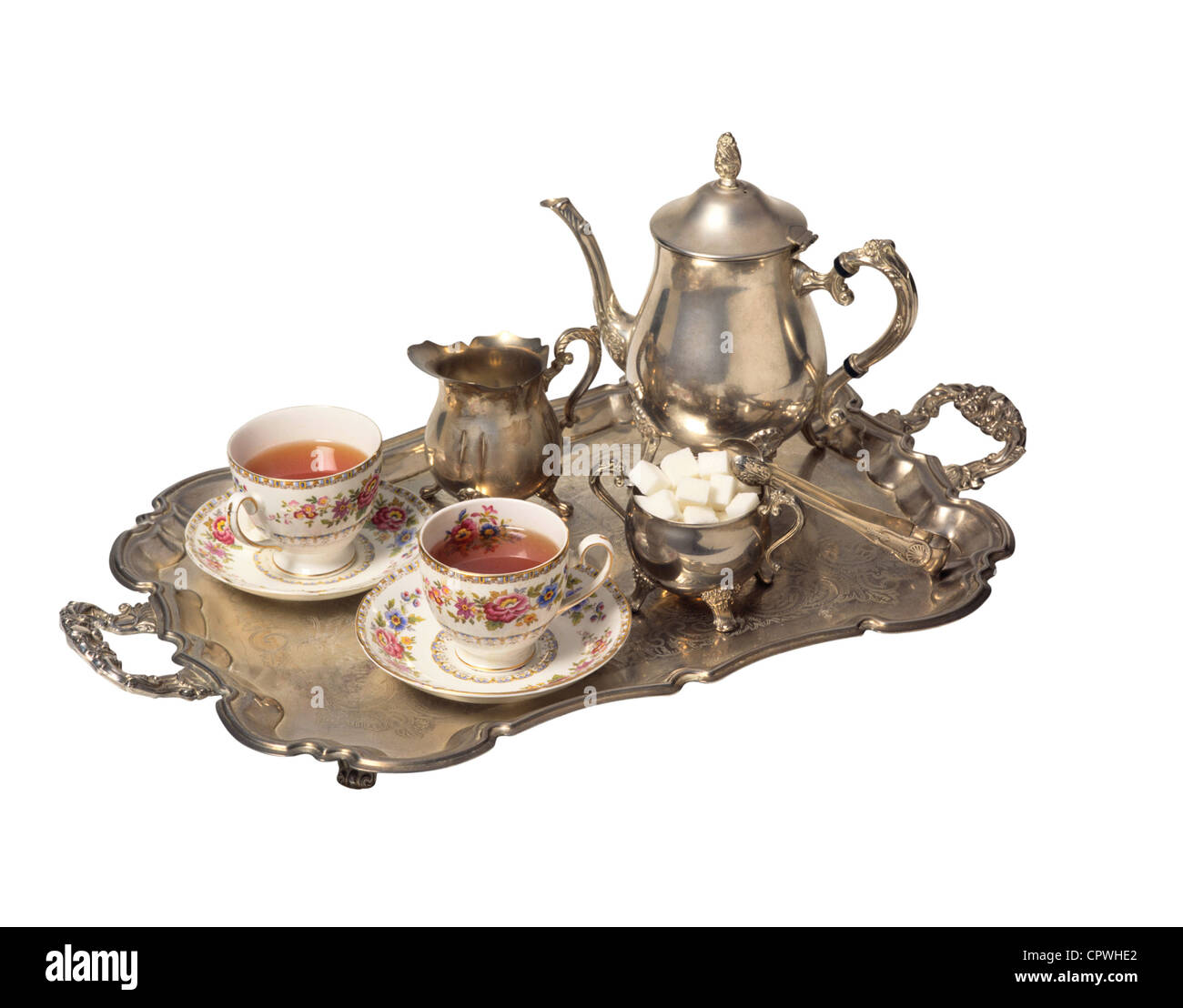 Silver tea service hi-res stock photography and images - Alamy