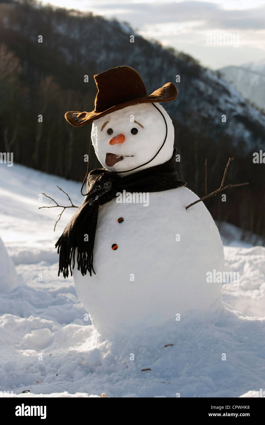 happy snow man Stock Photo - Alamy