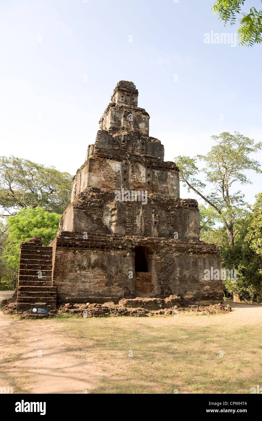 ancient temple in Polonnaruwa- medieval capital of Ceylon, Sri Lanka ...