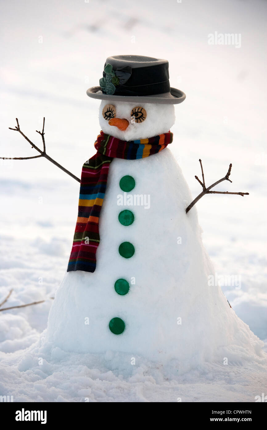happy snow man Stock Photo - Alamy
