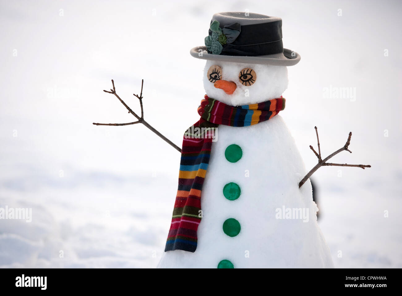 happy snow man Stock Photo - Alamy