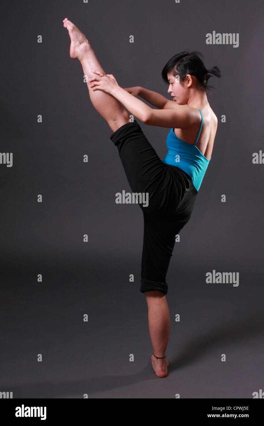 Dancer female jumping hi-res stock photography and images - Alamy