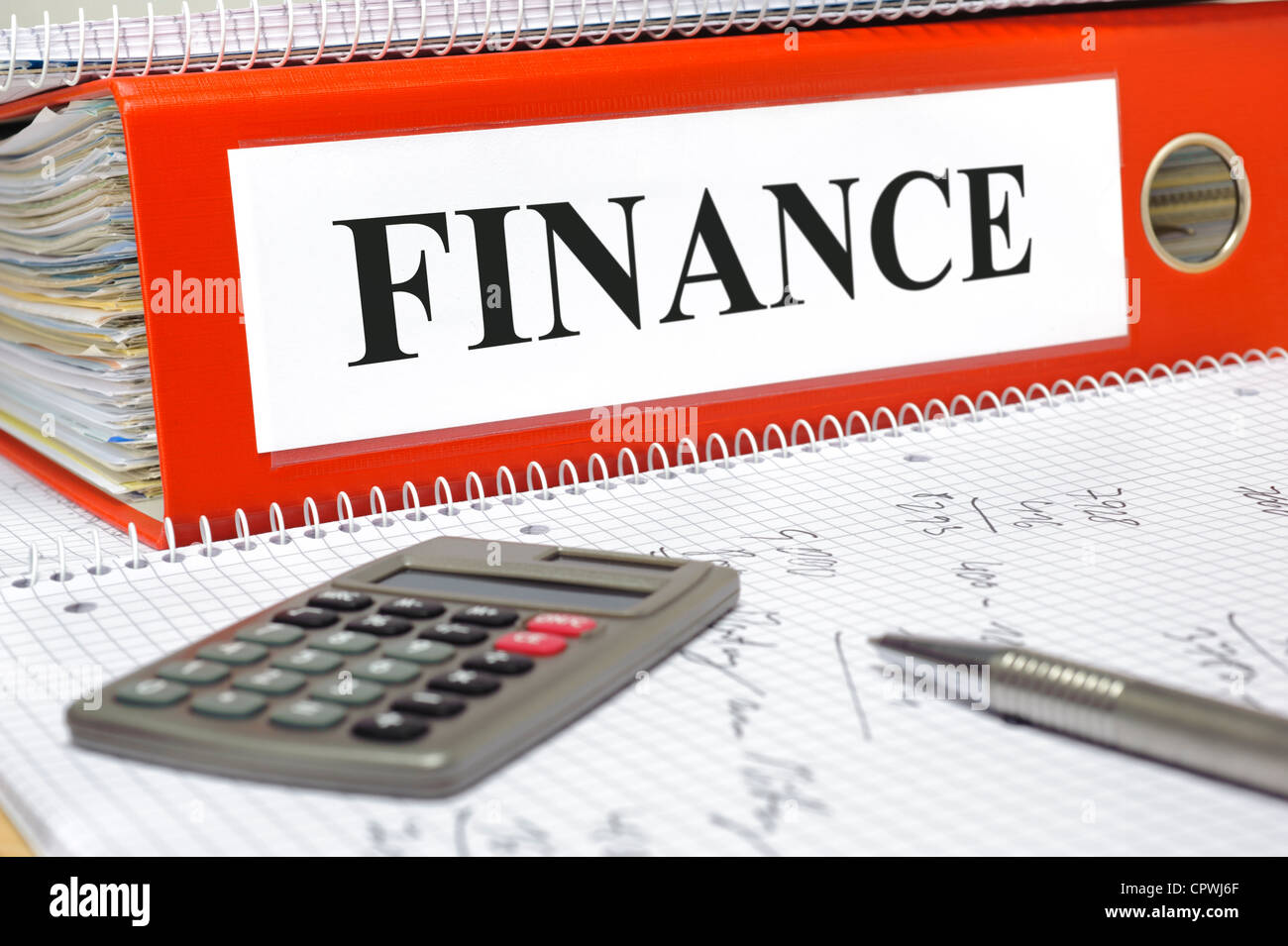 folder marked with finance Stock Photo - Alamy