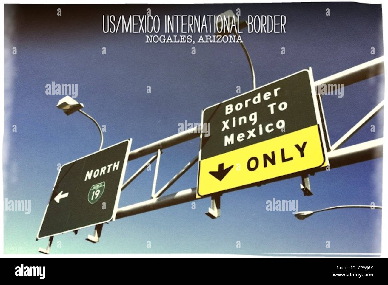 US International border Stock Photo - Alamy