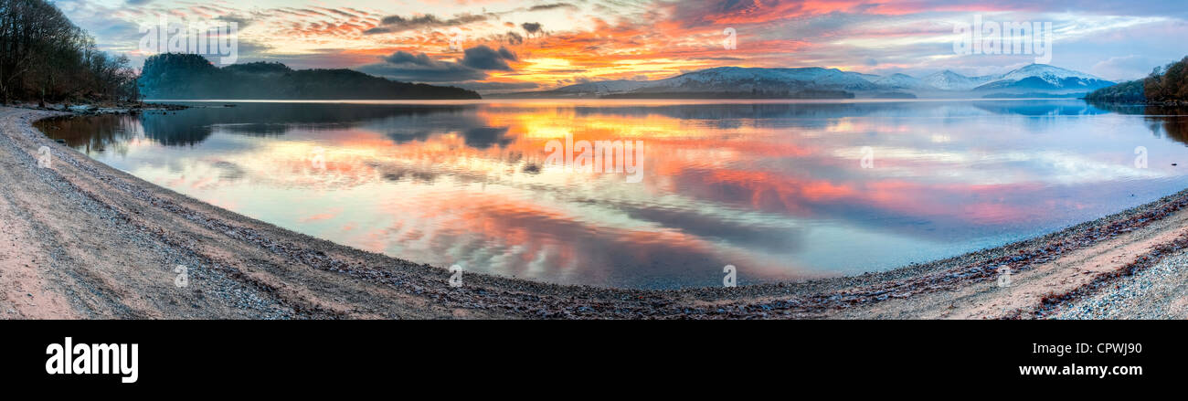 Stunning sunset, Loch Lomond, Scotland, UK Stock Photo - Alamy