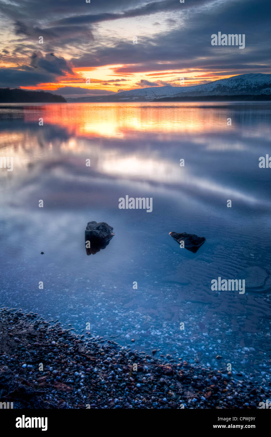 Stunning sunset, Loch Lomond, Scotland, UK Stock Photo - Alamy