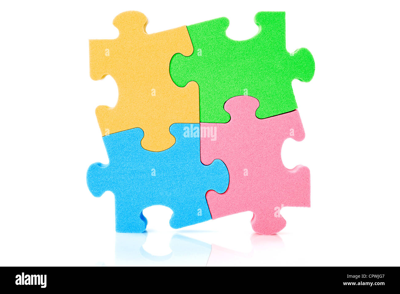 Colorful jigzaw puzzle, over a white background Stock Photo - Alamy
