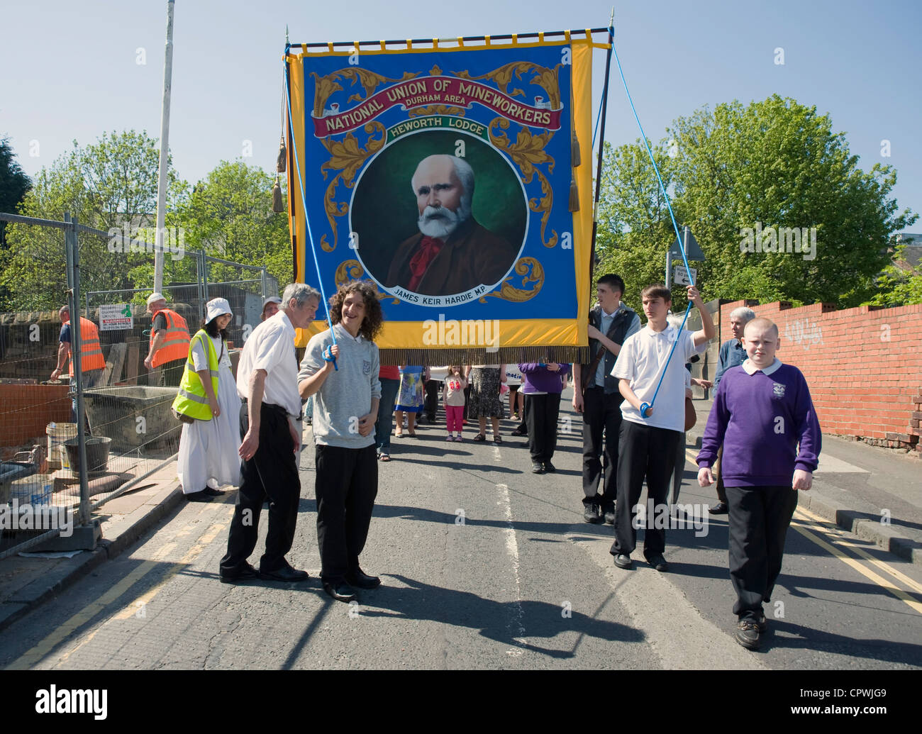 March commemorating the Felling mine disaster of 1812 Stock Photo - Alamy