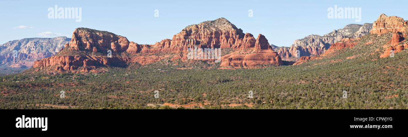 Panoramic view of the red rocks of Sedona in Arizona USA Stock Photo ...