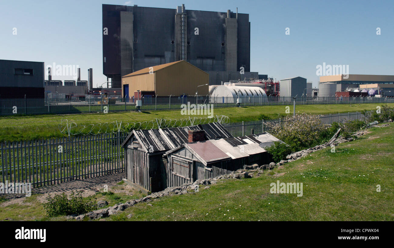 Old fishermans' hut at the Nuclear power station, Hartlepool Stock ...