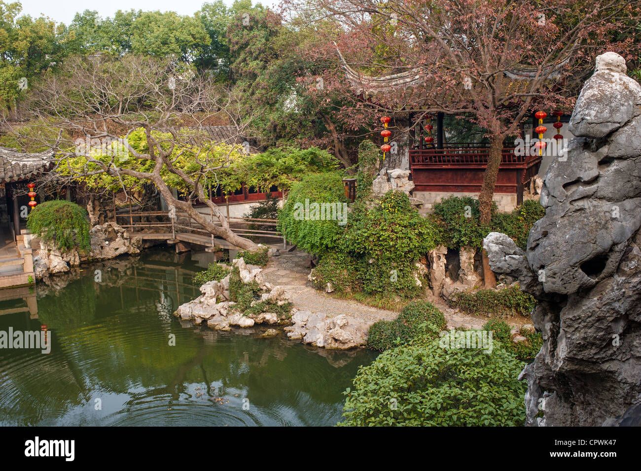Tuisi garden in Tongli of Suzhou, built in 1885, is one of the world ...
