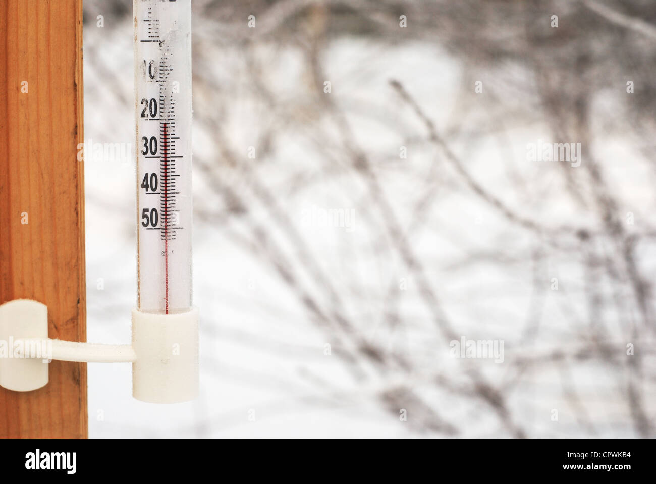 Outdoor thermometer winter hi-res stock photography and images - Alamy