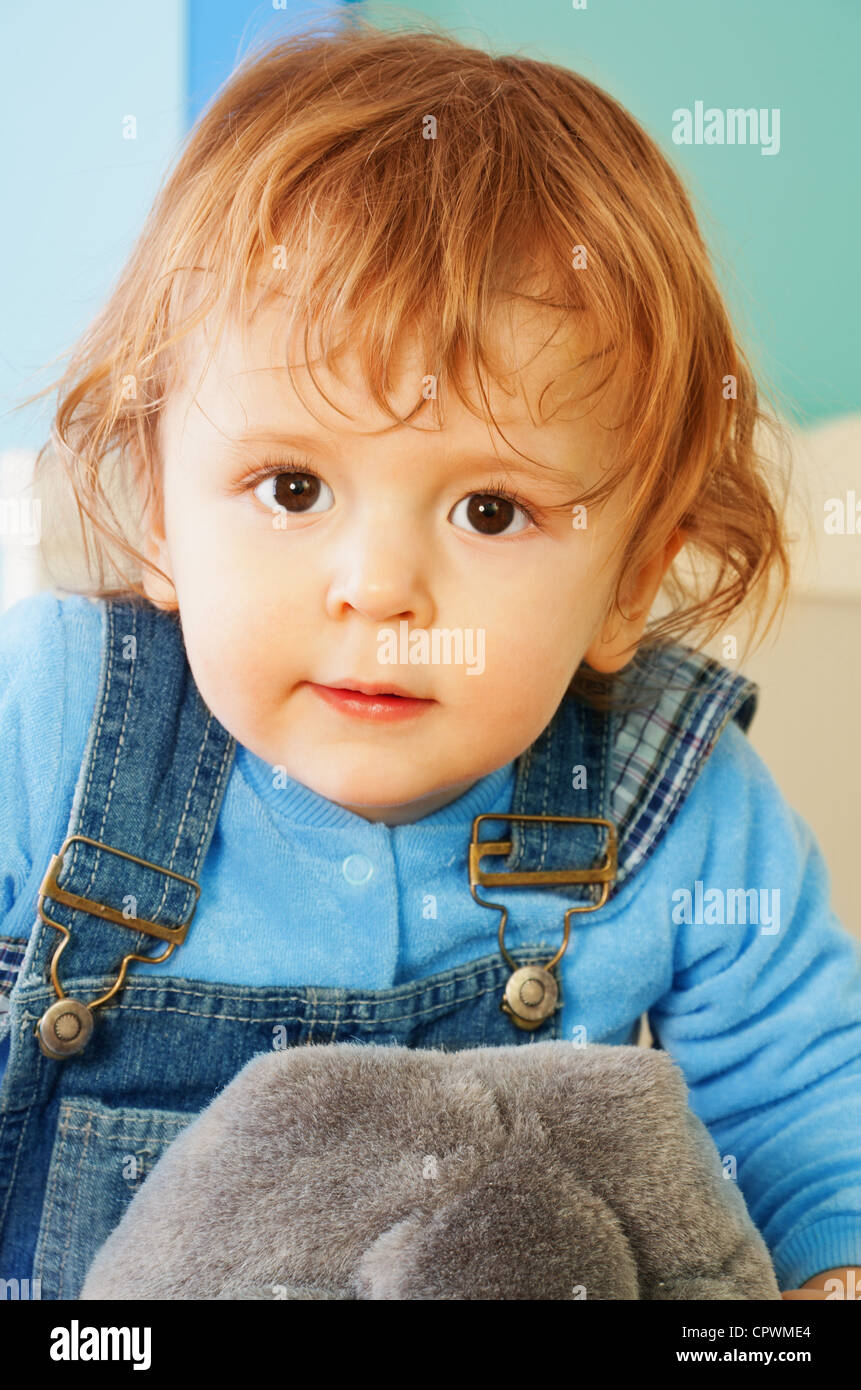 Close-up portrait of Caucasian toddler Stock Photo - Alamy