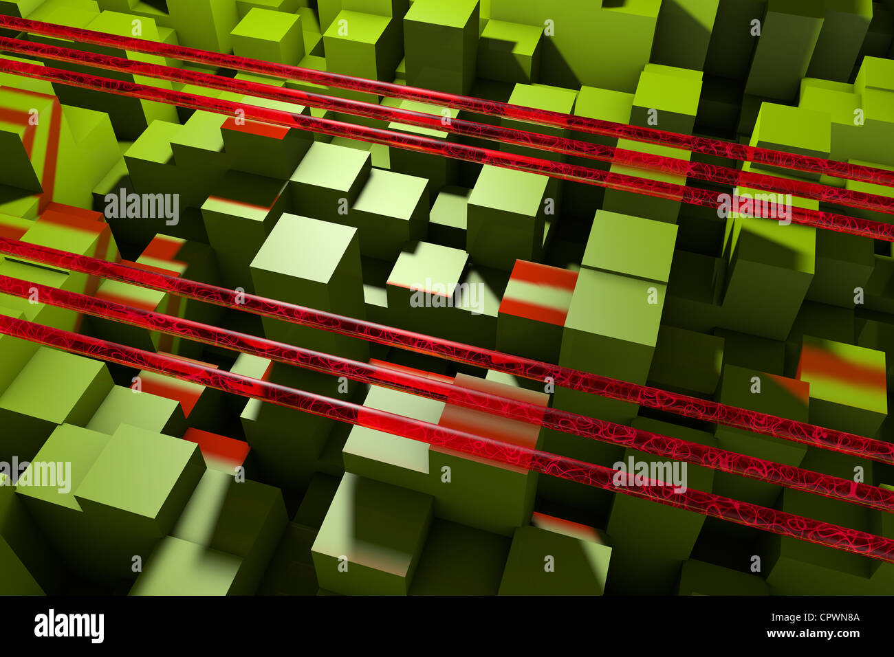 Optical fibers and microstructure Stock Photo - Alamy