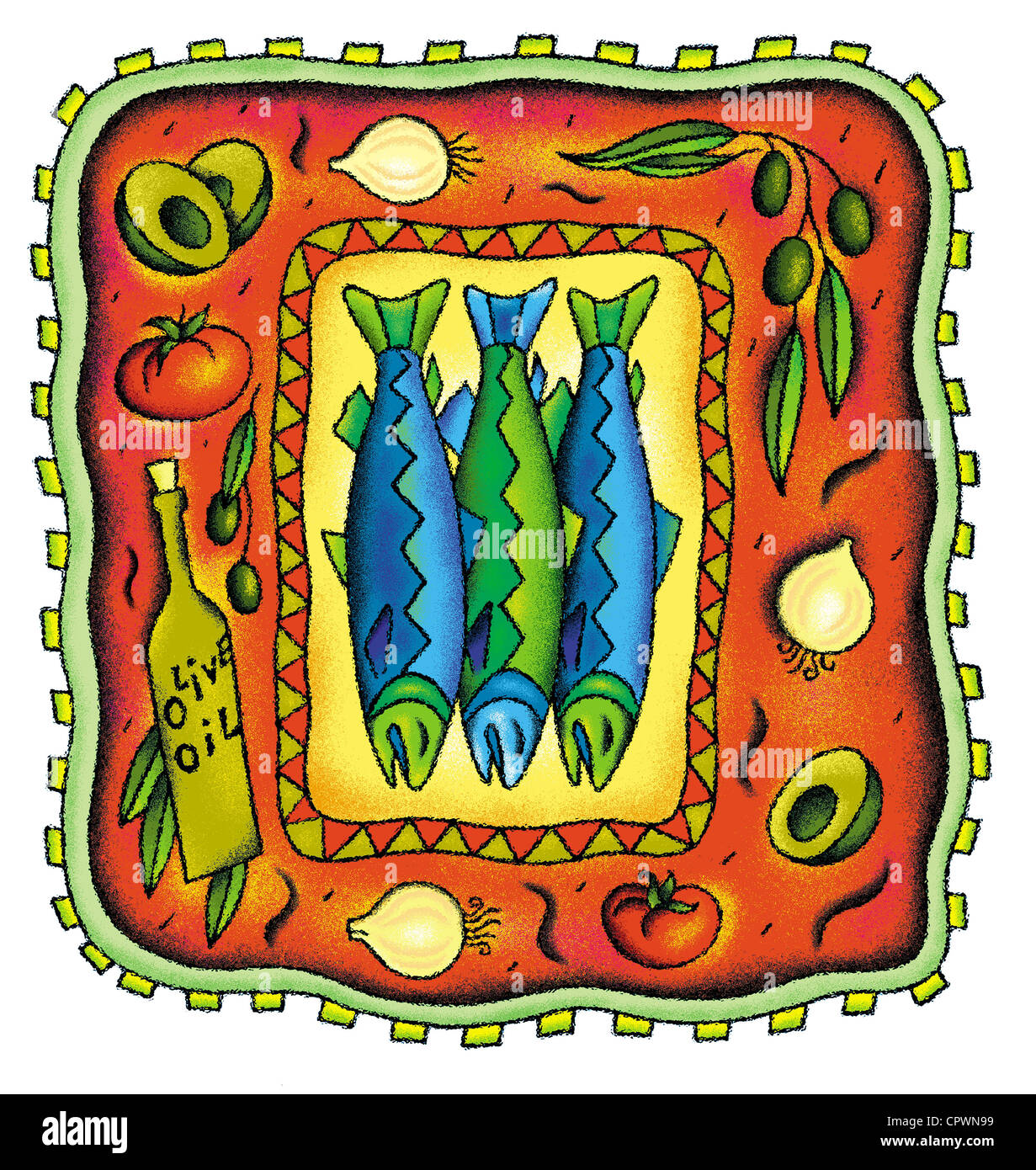 Illustration oil painting technique Cut Out Stock Images & Pictures - Alamy