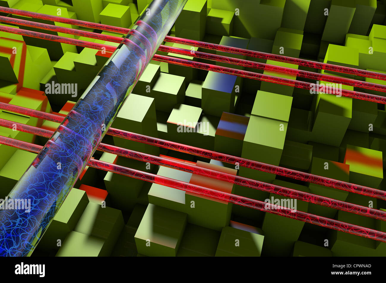 Optical fibers and microstructure Stock Photo - Alamy