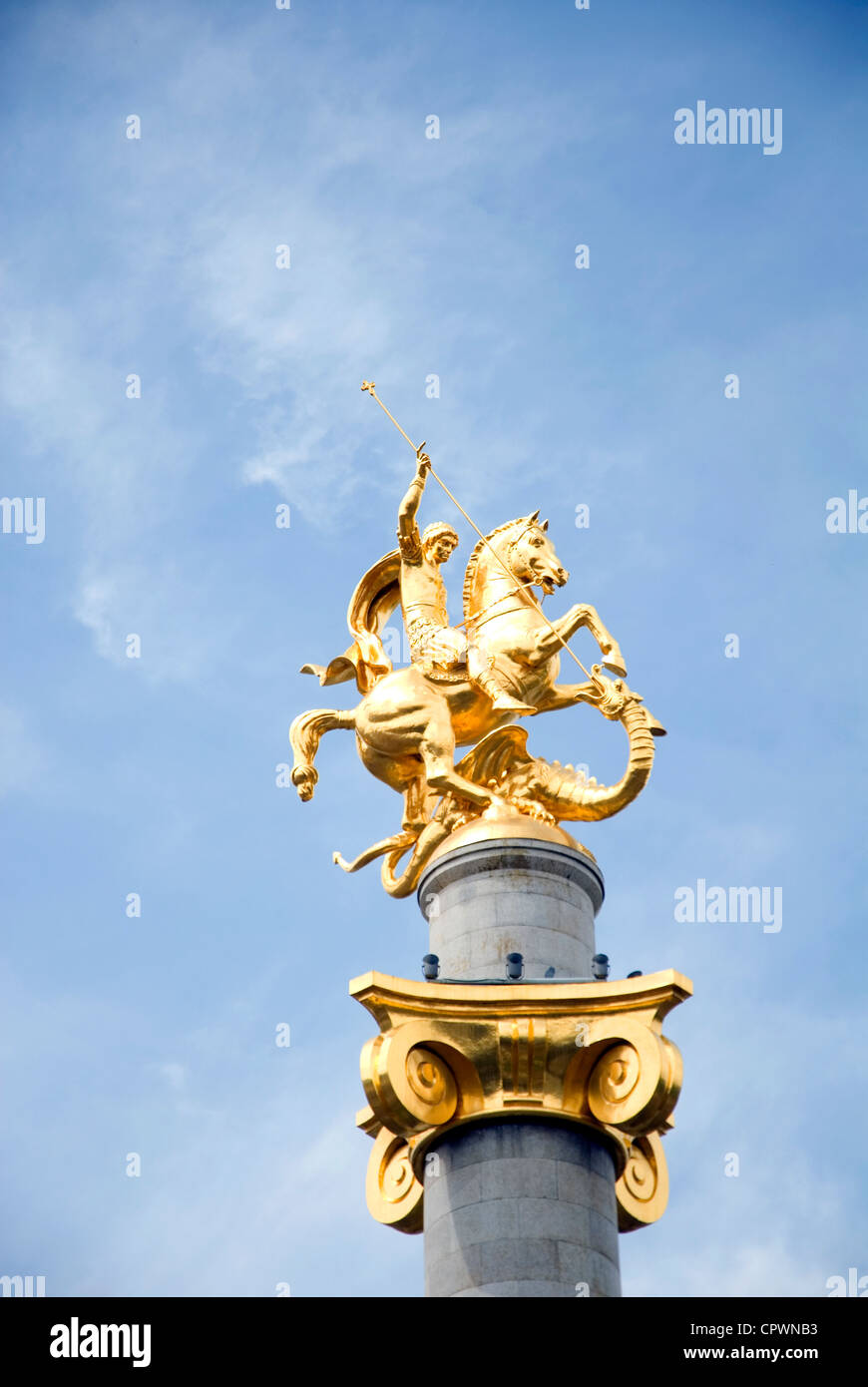 St George Statue, Freedom Square, Tbilisi, Georgia Stock Photo - Alamy