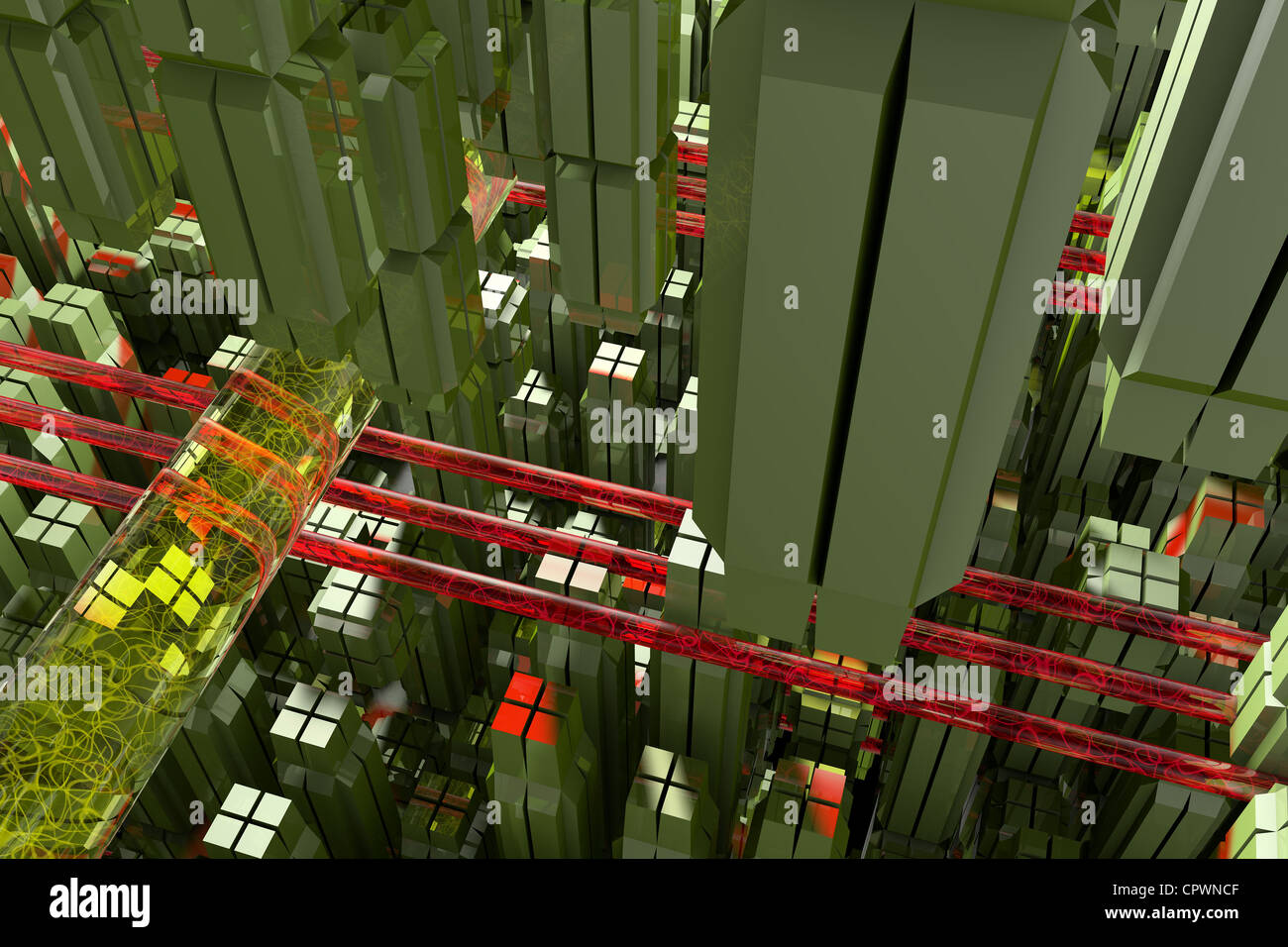 Optical fibers and microstructure Stock Photo - Alamy