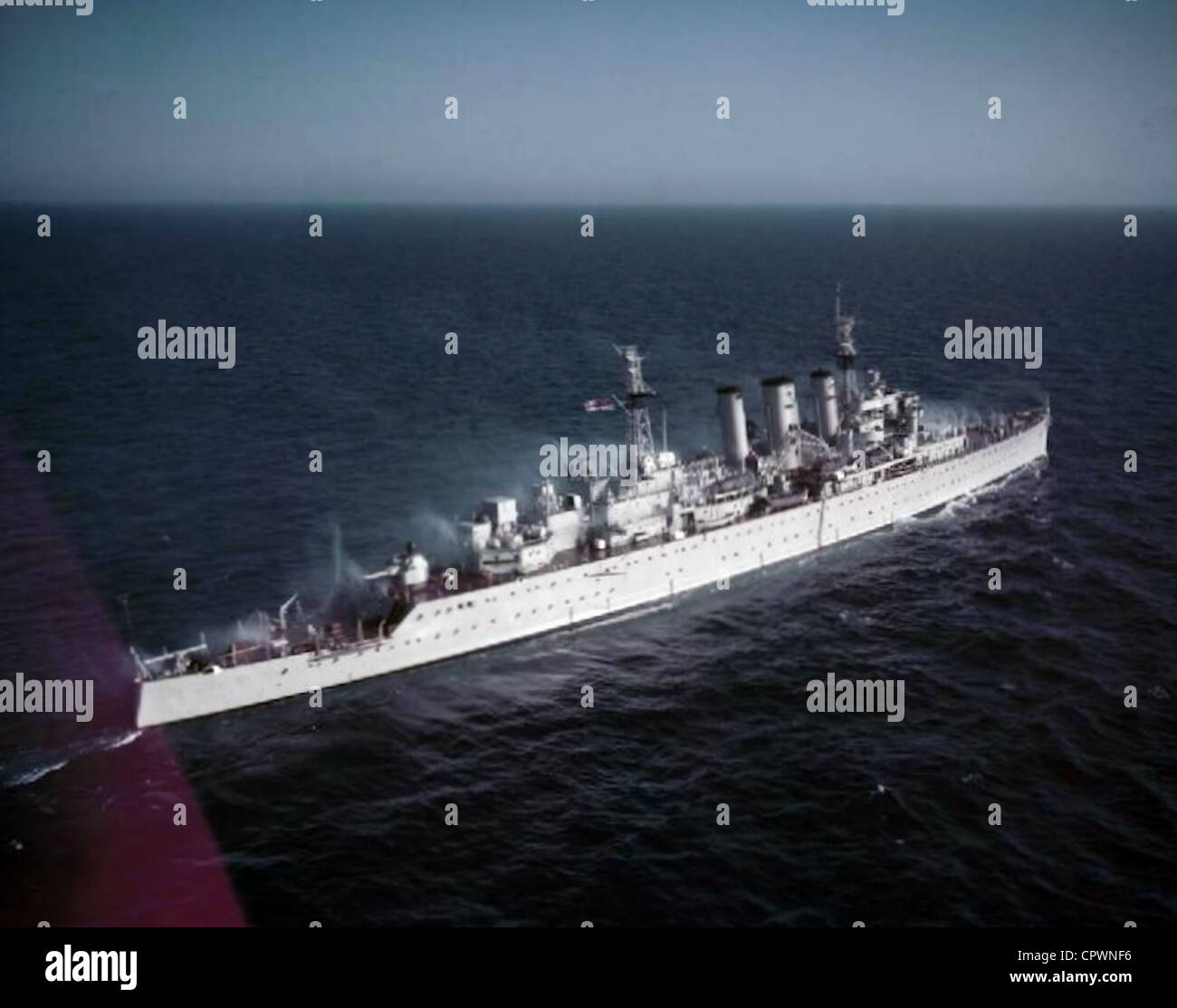 The Royal Navy trials cruiser HMS ''Cumberland'' (C57 Stock Photo - Alamy