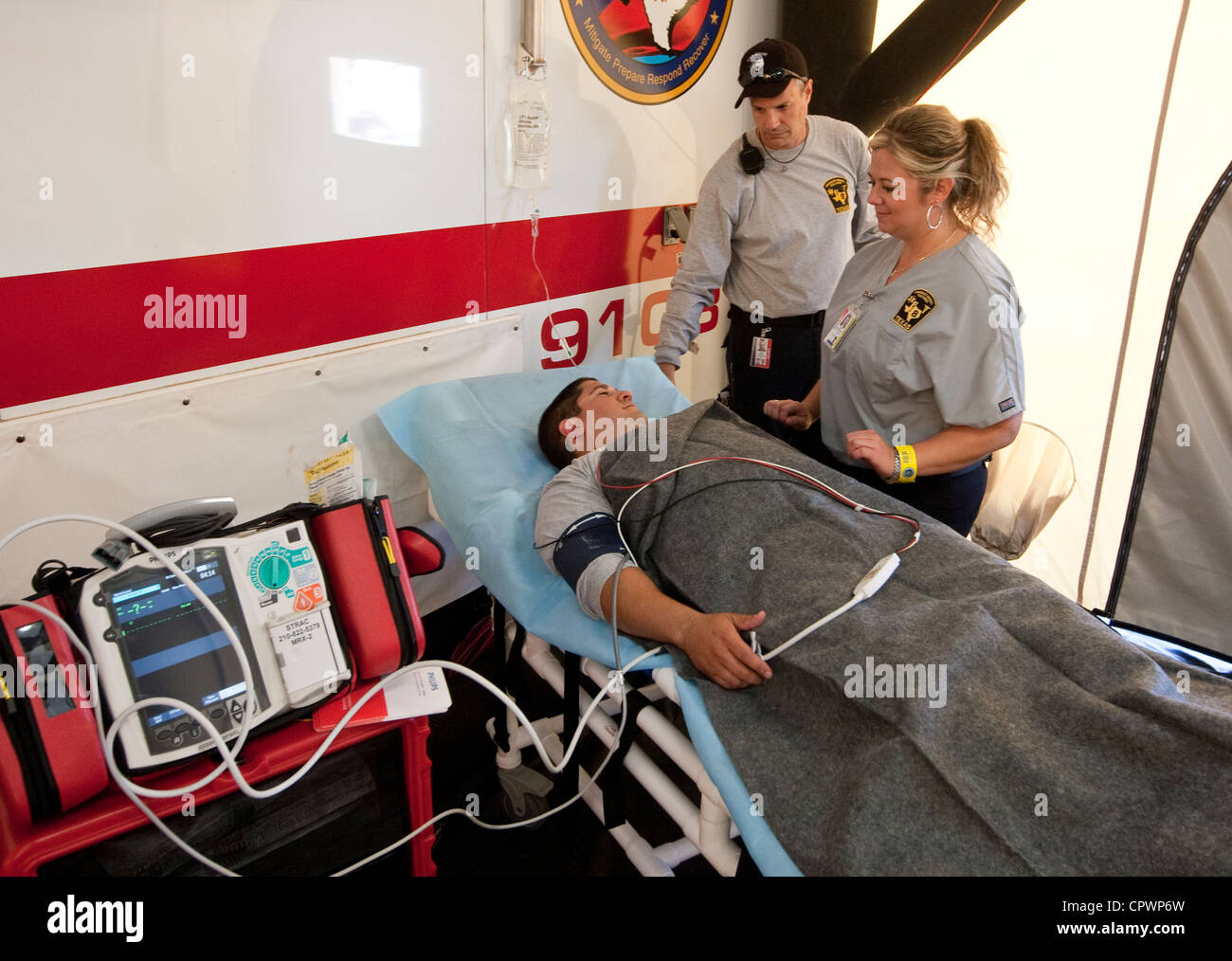 Austin Texas USA, June 1 2012: Members of a medical emergency team ...