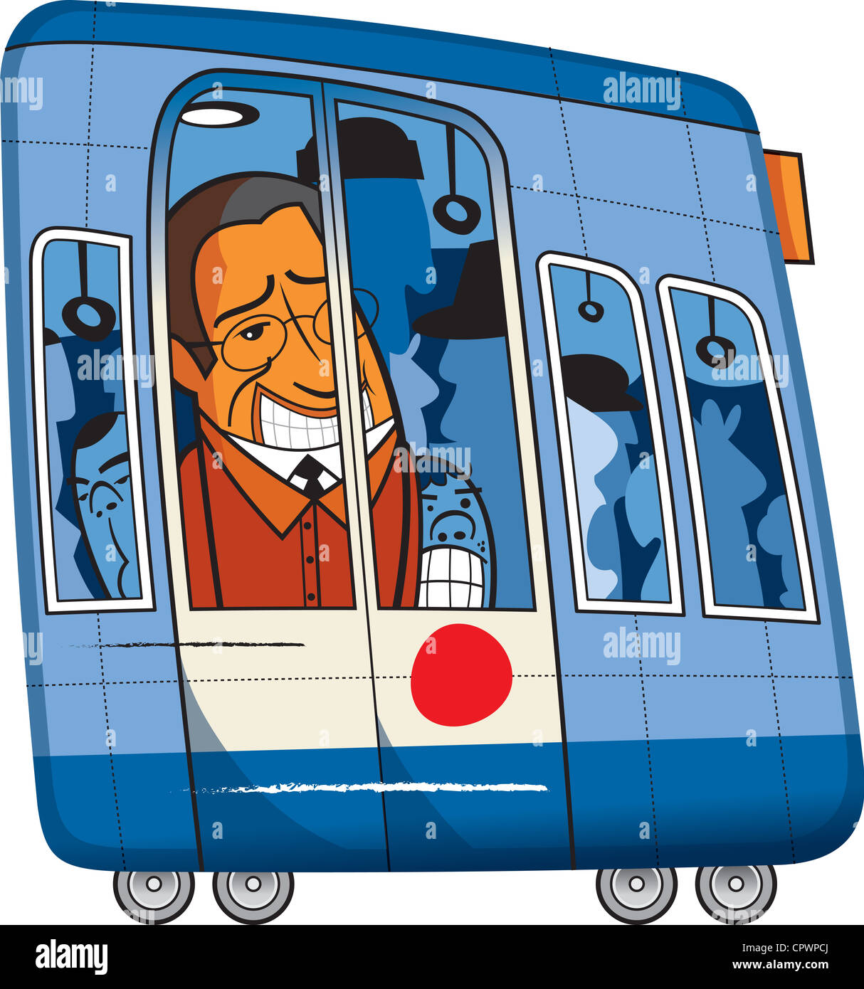 A businessman on public transportation Stock Photo - Alamy