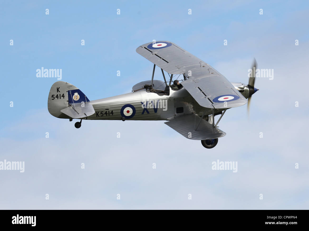 RAF Hawker Hind biplane light bomber of the 1930s Stock Photo - Alamy