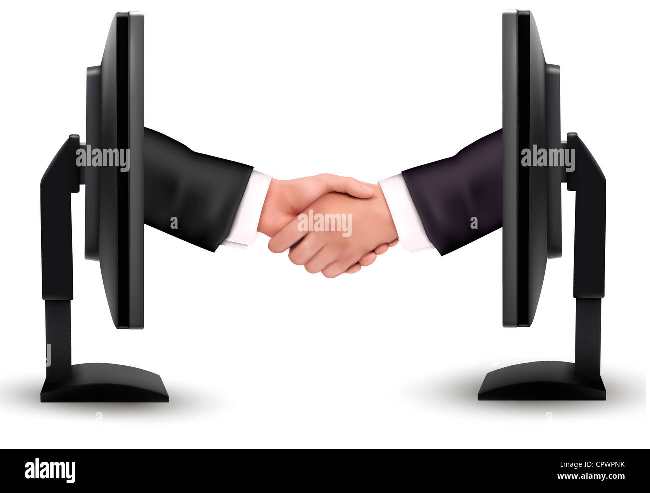 Virtual handshake hi-res stock photography and images - Alamy