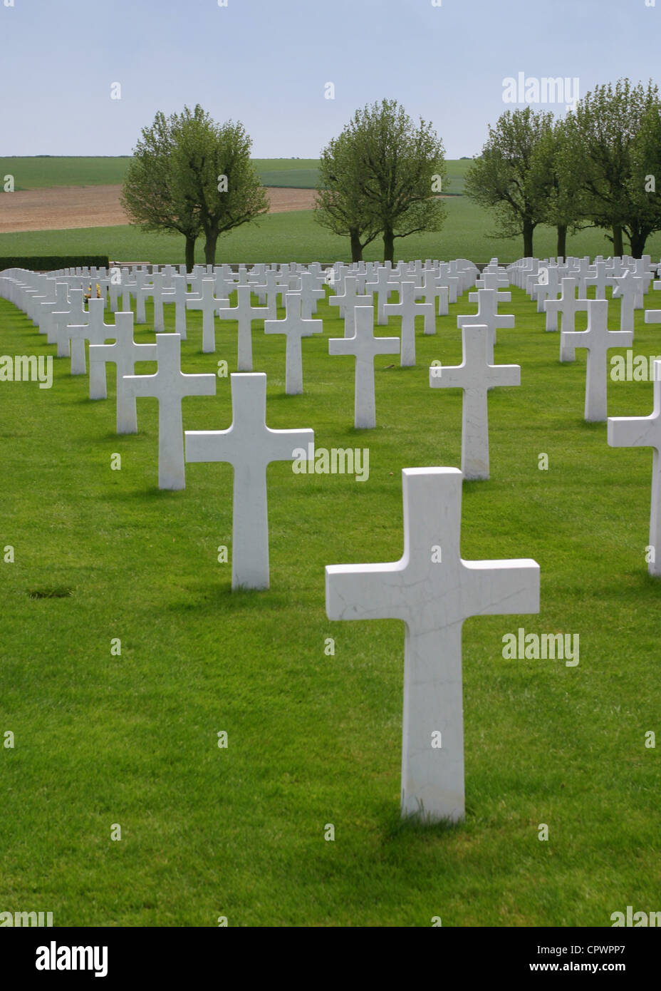 War Graves at Somme American Cemetery nr. Bony France Stock Photo - Alamy