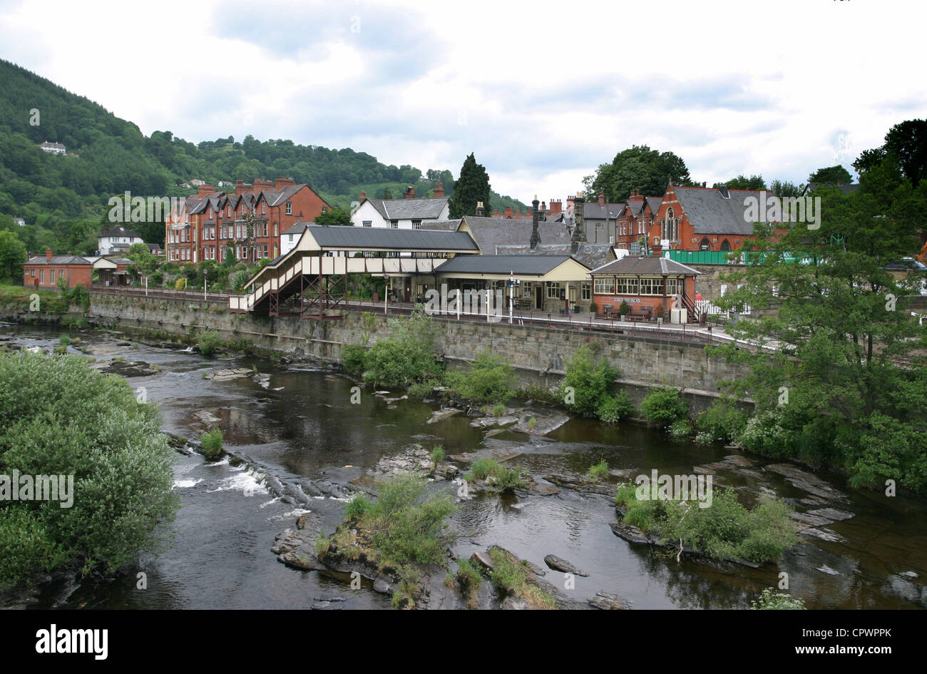Llangollen railway station in Denbighshire, Wales, terminus of the ...