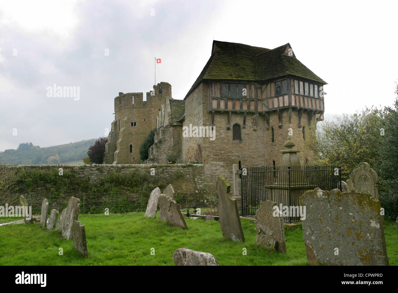 Stokesay Castle is a fortified manor house built on the English/Welsh ...