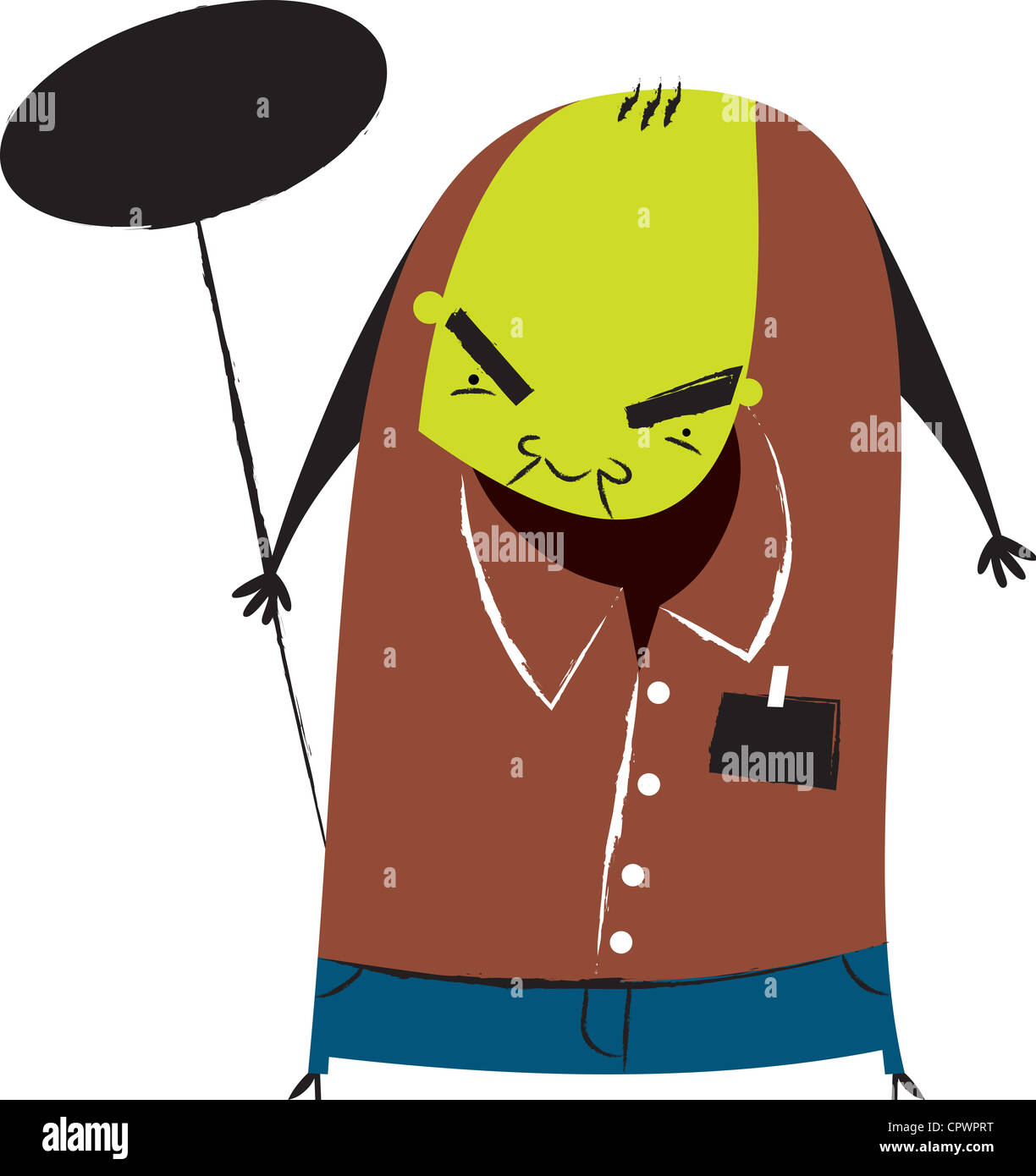 A man holding a sign Stock Photo - Alamy