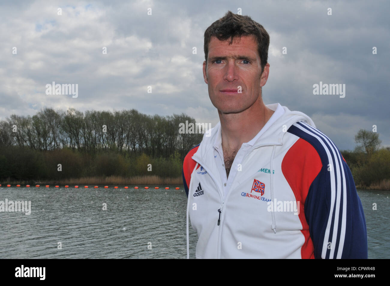 Greg Searle MBE, GB Olympic rower at the Redgrave-Pinsent Rowing Lake ...