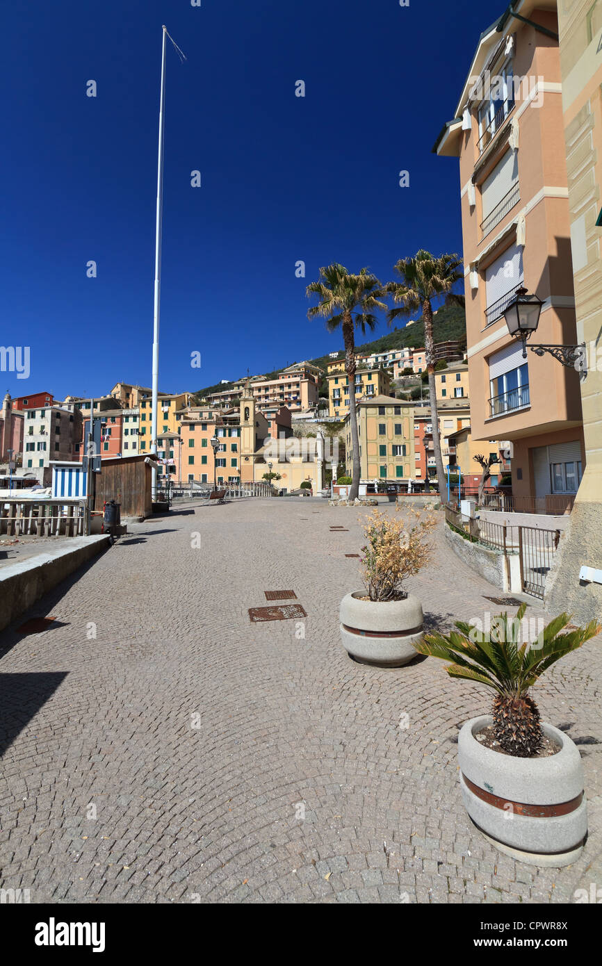 promenade in Sori, amazing village in Liguria, Italy Stock Photo - Alamy