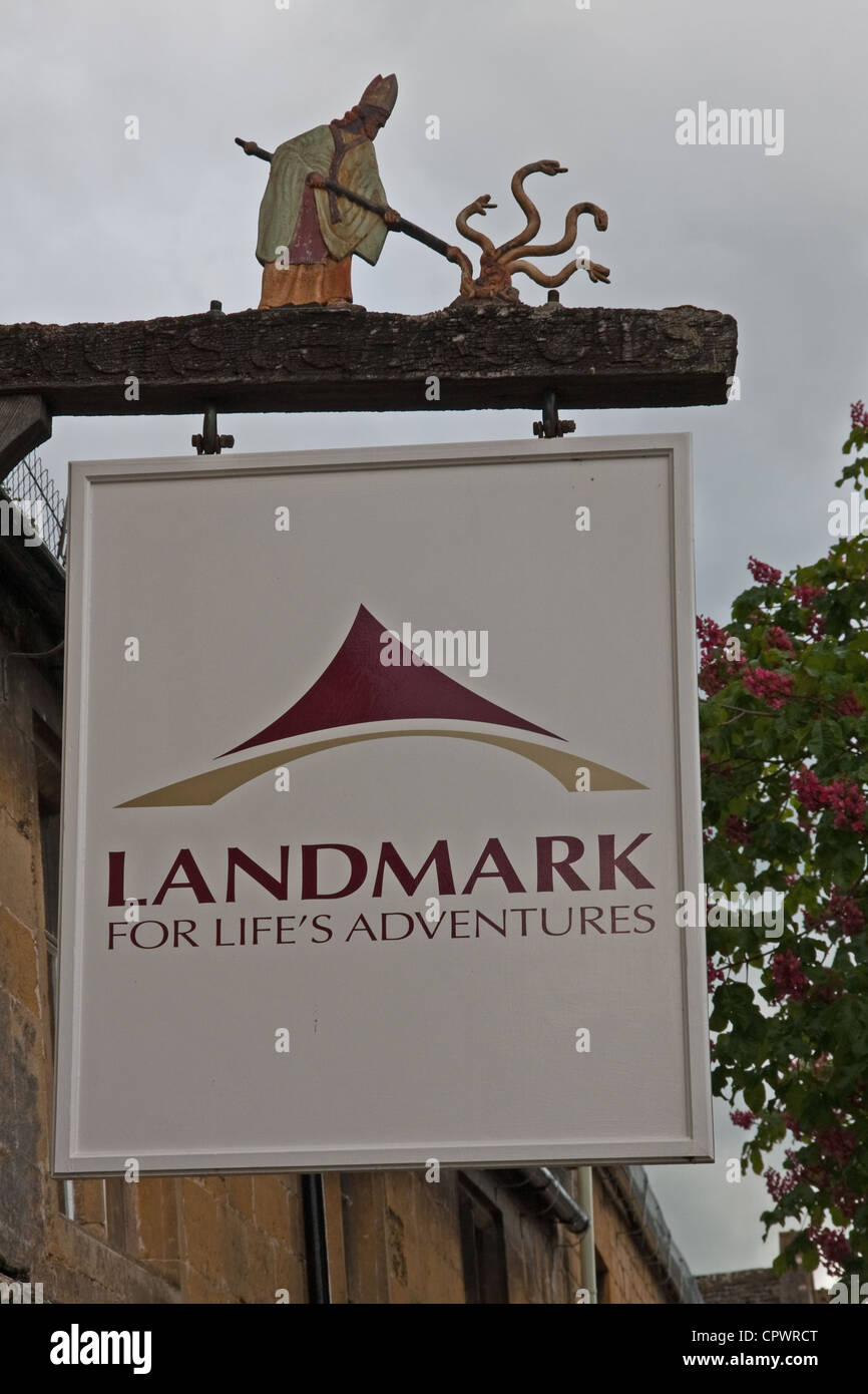 Sign over Landmark outdoor clothing shop Stock Photo - Alamy