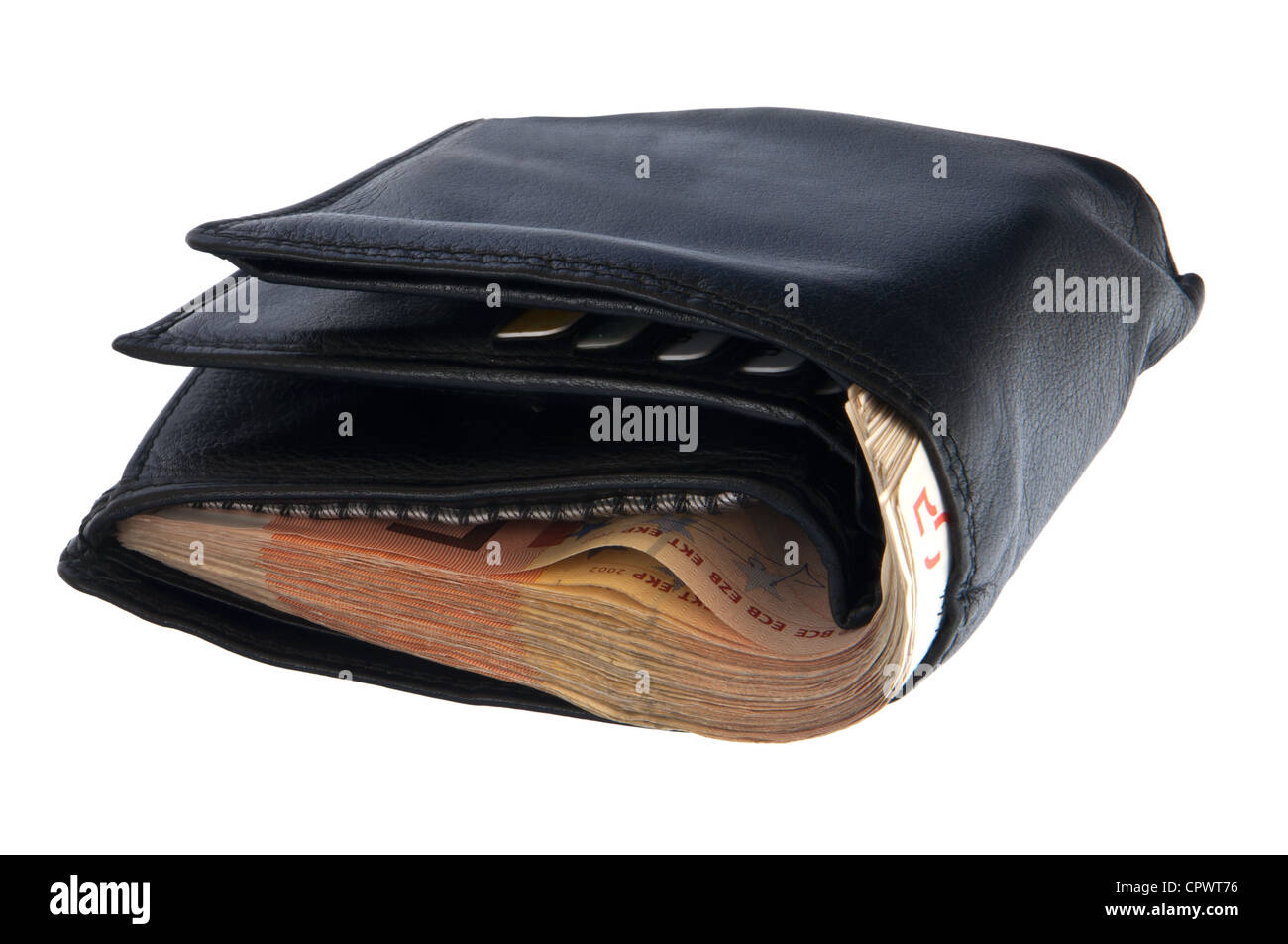 Full wallet on white background Stock Photo - Alamy