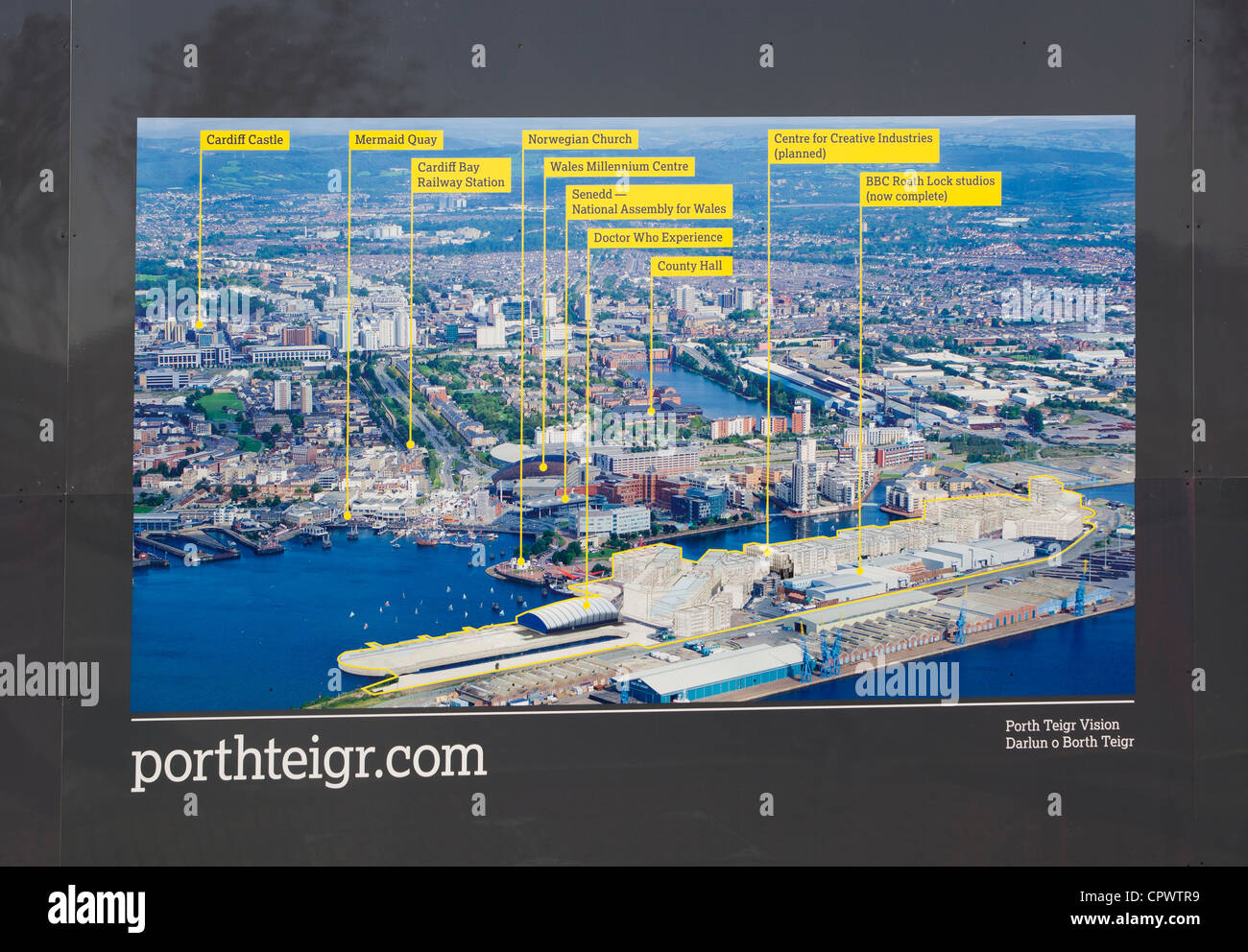 Cardiff map hi-res stock photography and images - Alamy