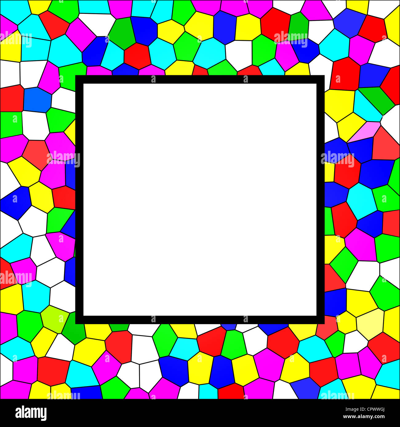 Bright and colorful mosaic pattern with frame Stock Photo - Alamy