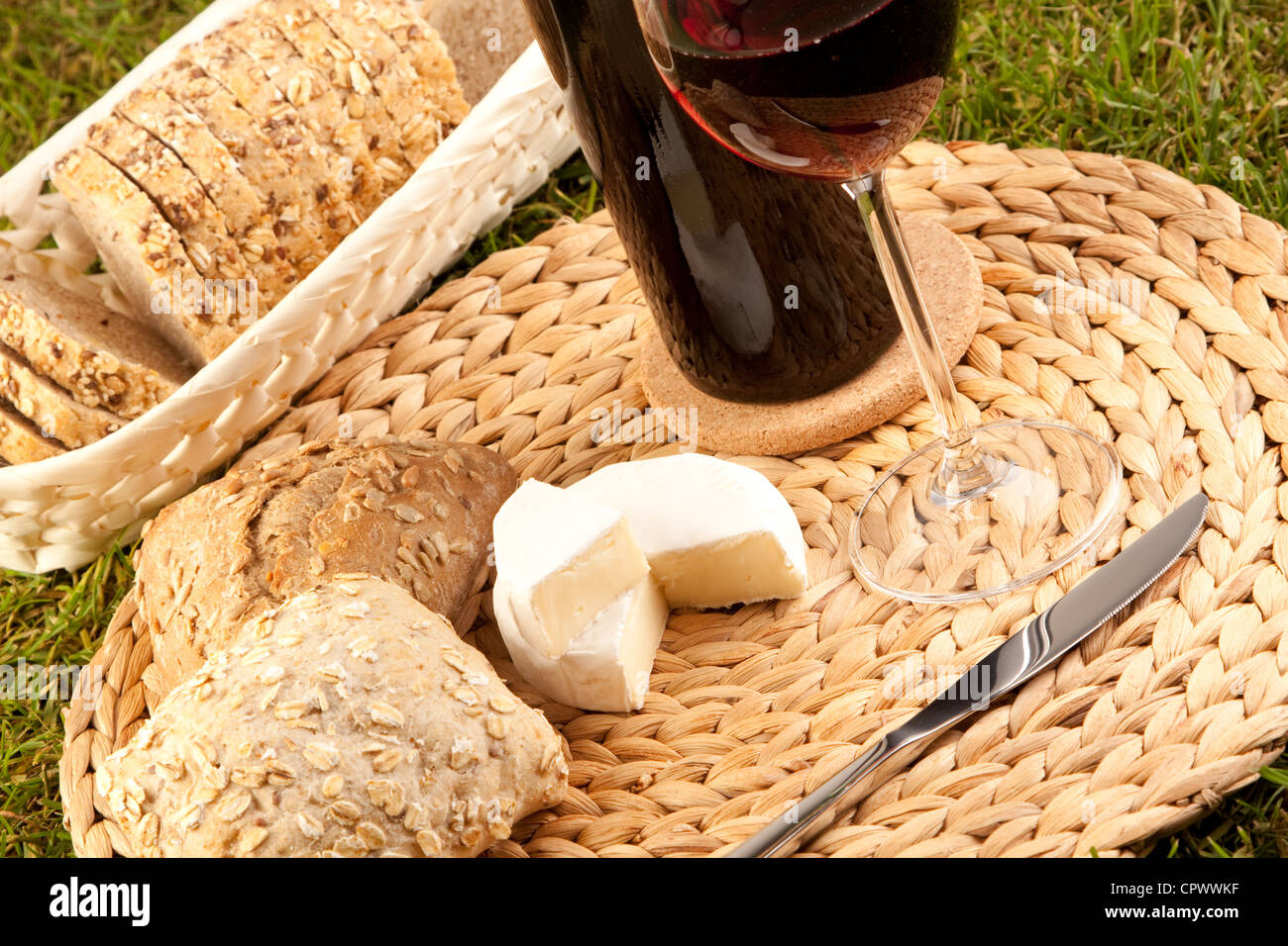 Wine on grass Stock Photo - Alamy