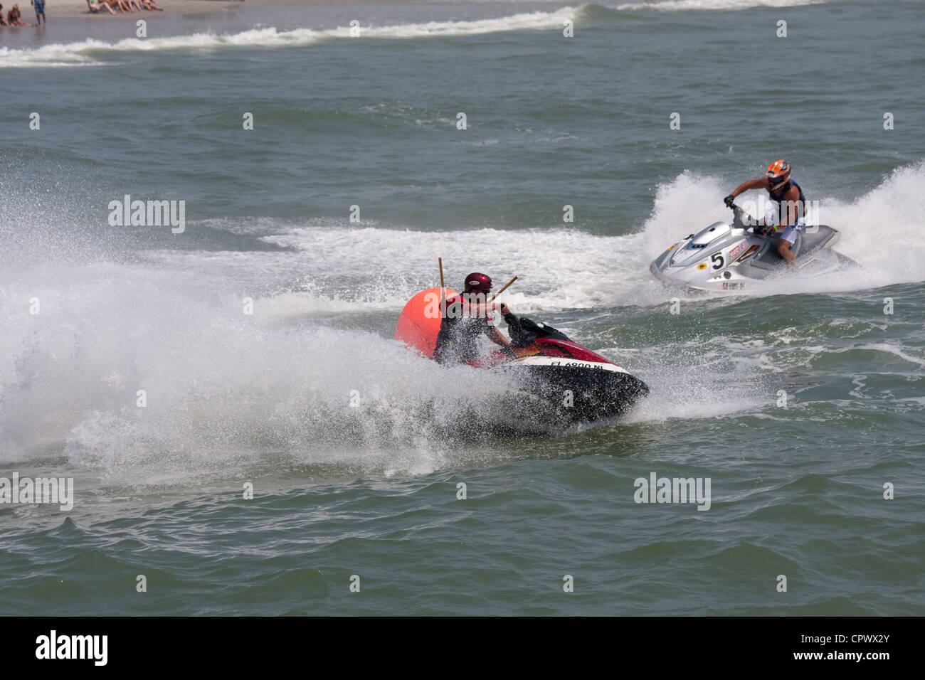 Jet Ski Racing In Myrtle Beach South Carolina Stock Photo - Alamy